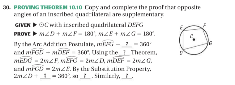 Solved PROVING THEOREM 10.10 ﻿Copy and complete the proof | Chegg.com