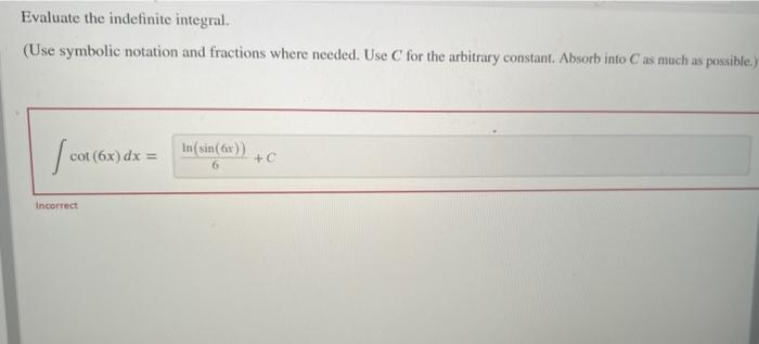 Solved Evaluate the indefinite integral. (Use symbolic | Chegg.com