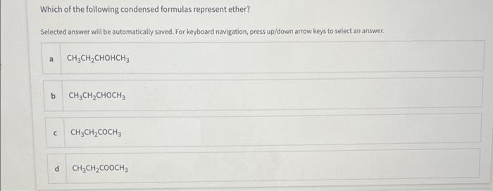 Solved Which of the following condensed formulas represent | Chegg.com