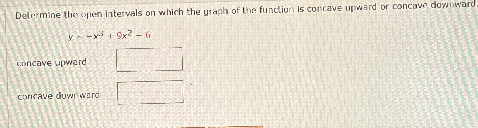 Solved Determine the open intervals on which the graph of | Chegg.com
