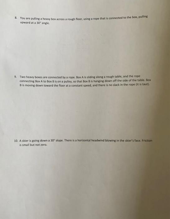 Solved Draw all forces acting on the object, in the | Chegg.com