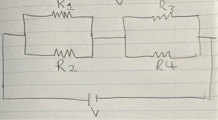 Solved Four resistors r1 = 4.00 ohms, r2 = 12.0 ohms, r3 = | Chegg.com