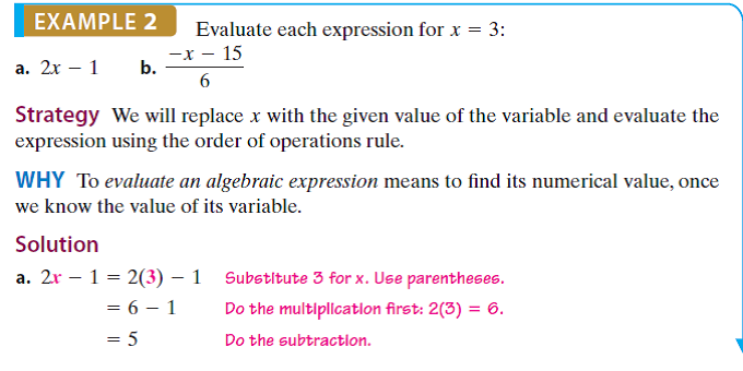 Solved Evaluate Each Expression For The Given Value Of The Var