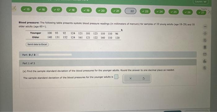 Solved Blood pressure: The following table presents systolic | Chegg.com