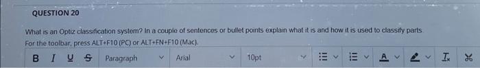 Solved QUESTION 20 What is an Optiz classification system? | Chegg.com