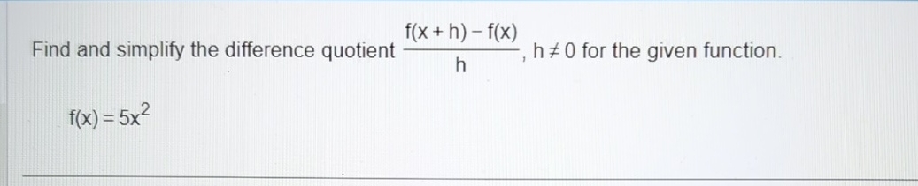 Solved Find and simplify the difference quotient | Chegg.com