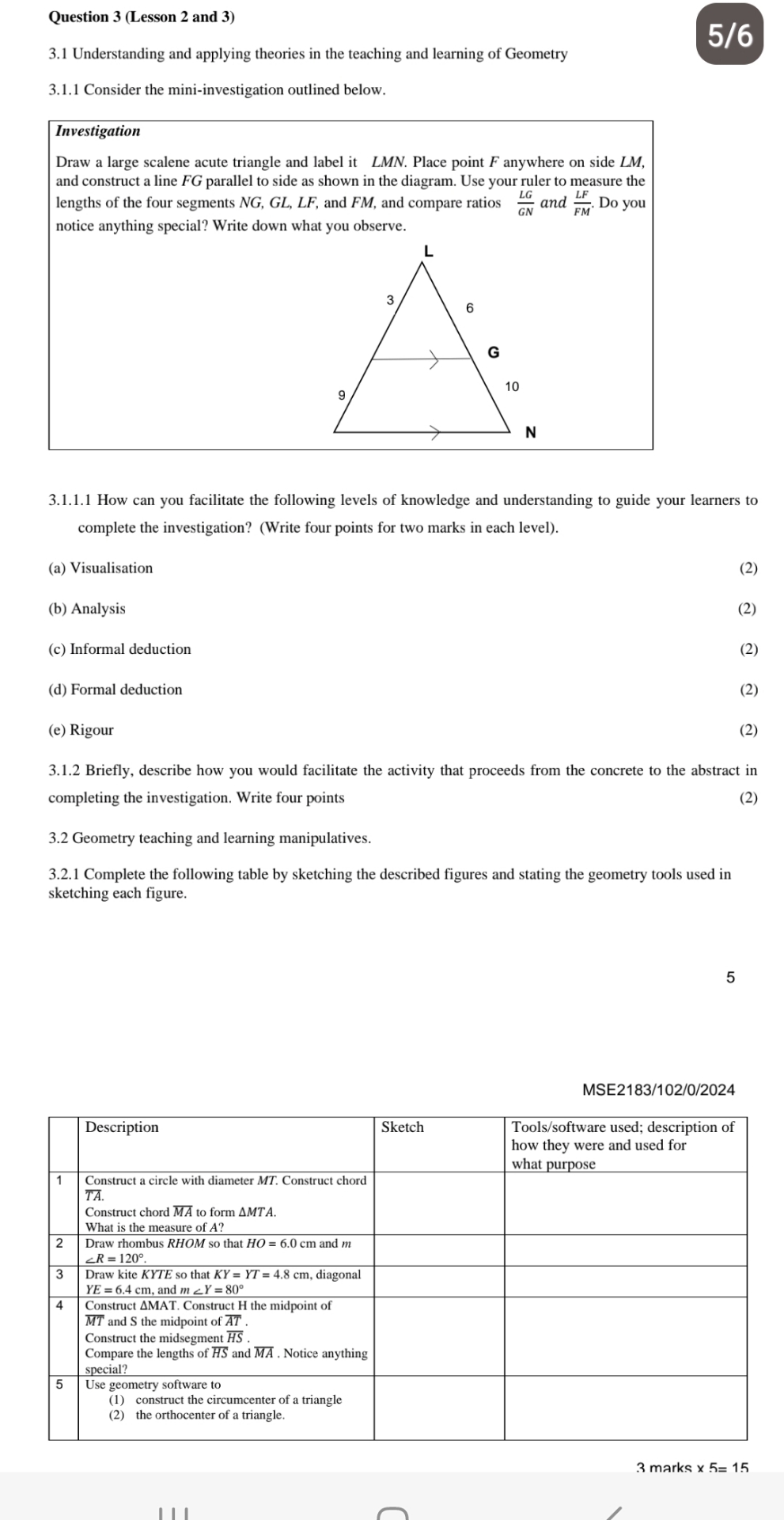 Solved Question 3 (Lesson 2 ﻿and 3)3.1 ﻿Understanding and | Chegg.com