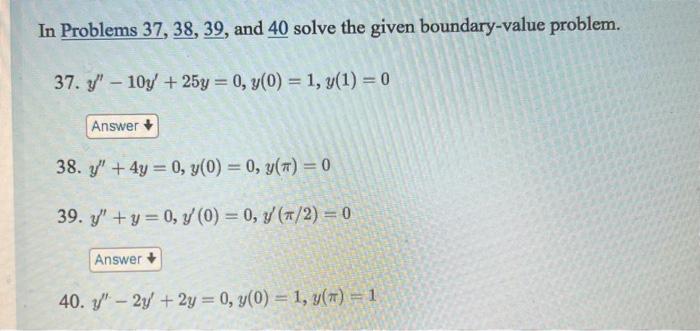 Solved In Problems 37,38,39, and 40 solve the given | Chegg.com