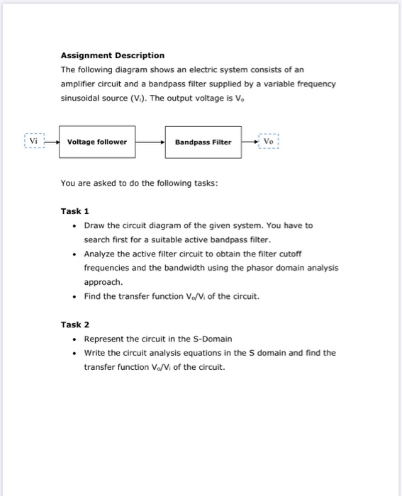 Solved Assignment Description The following diagram shows an | Chegg.com