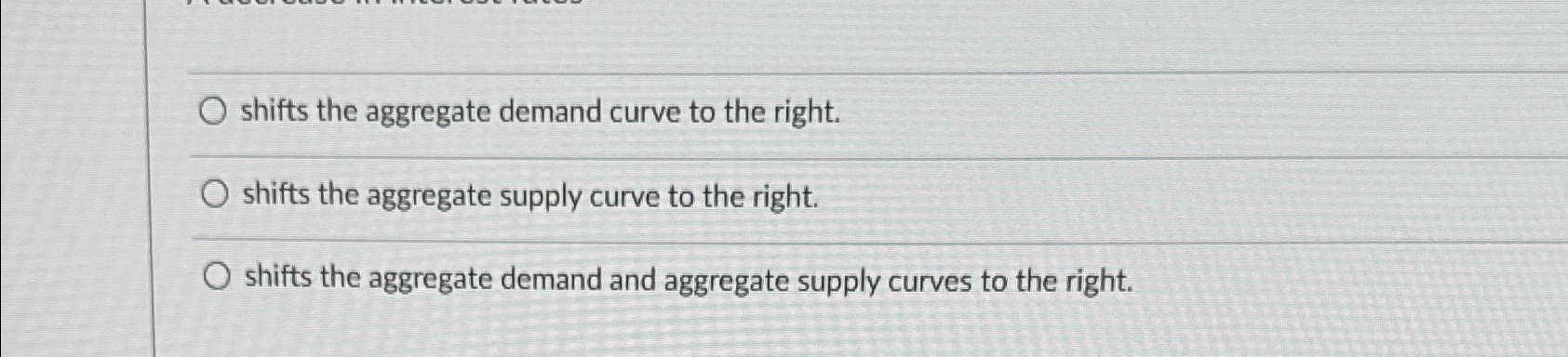 Solved shifts the aggregate demand curve to the right.shifts | Chegg.com