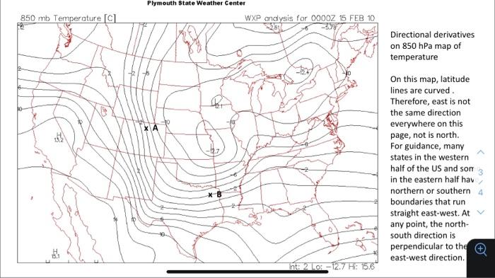4. Look at the temperature map provided. Explain how | Chegg.com