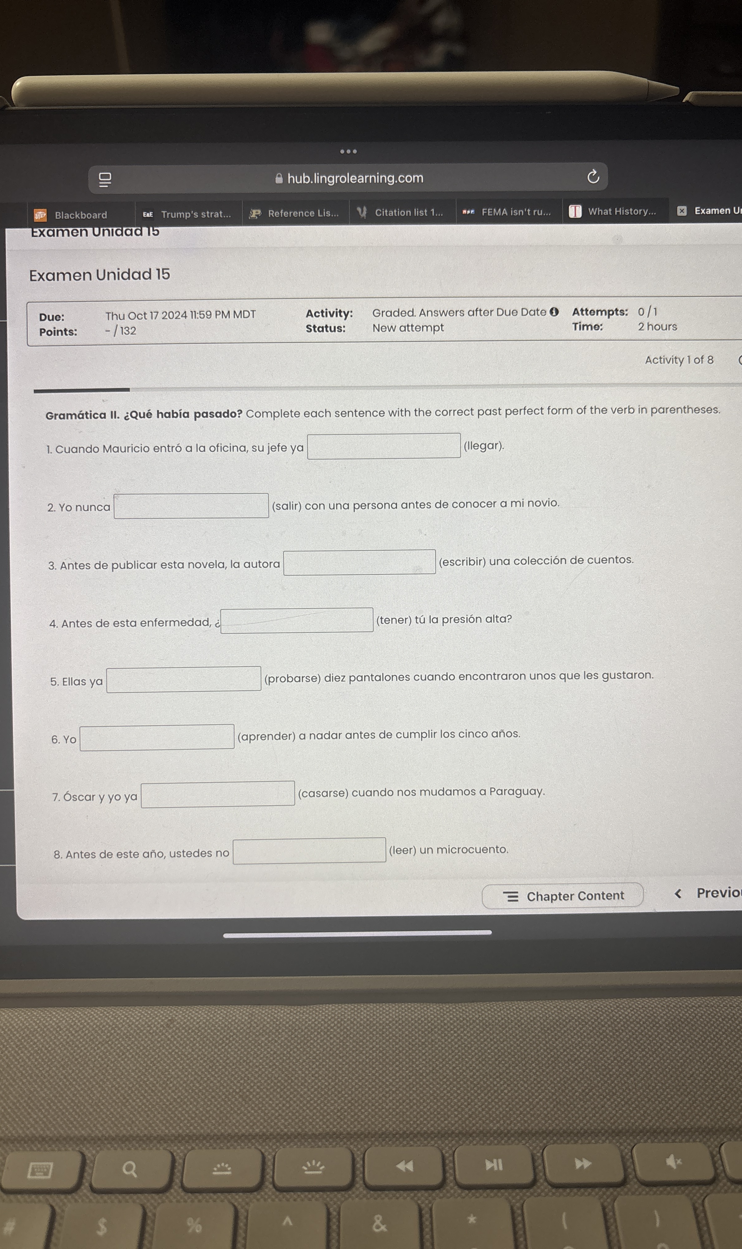 hub.lingrolearning.comBlackboardEaETrump's | Chegg.com