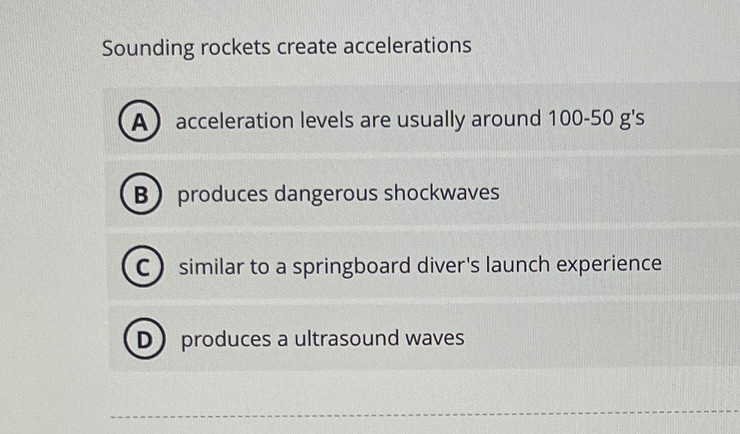 Solved Sounding rockets create accelerationsacceleration | Chegg.com
