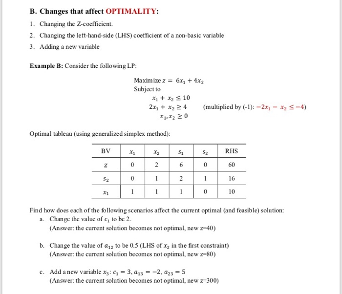 Solved C. Sensitivity Analysis: 1. Range of the | Chegg.com