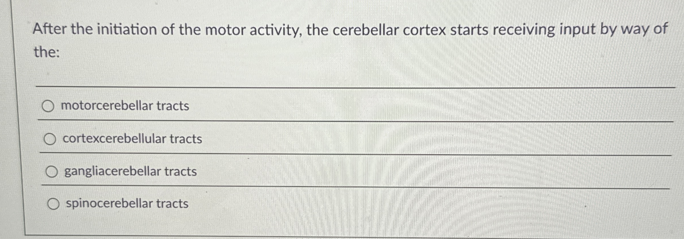 Solved After the initiation of the motor activity, the | Chegg.com