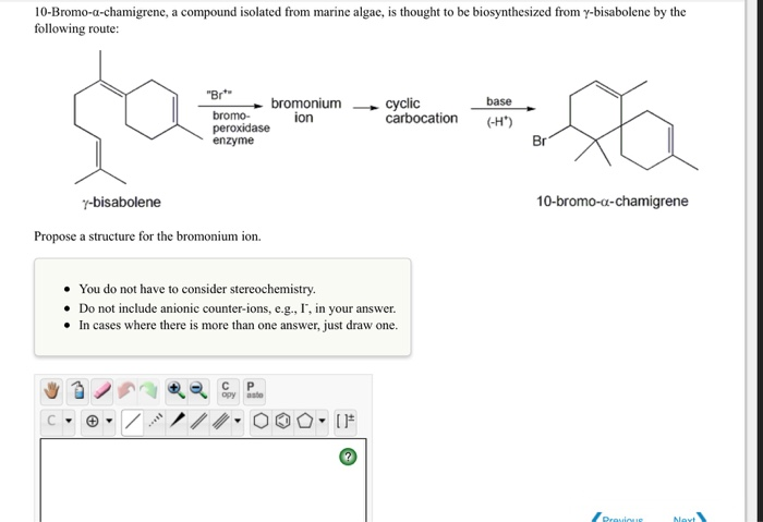 Solved 10-Bromo-a-chamigrene, a compound isolated from | Chegg.com
