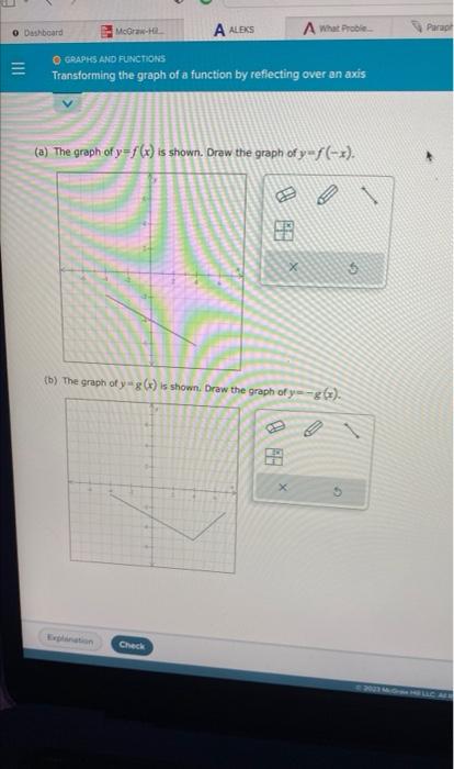 Solved transforming the graph of a function by reflecting | Chegg.com