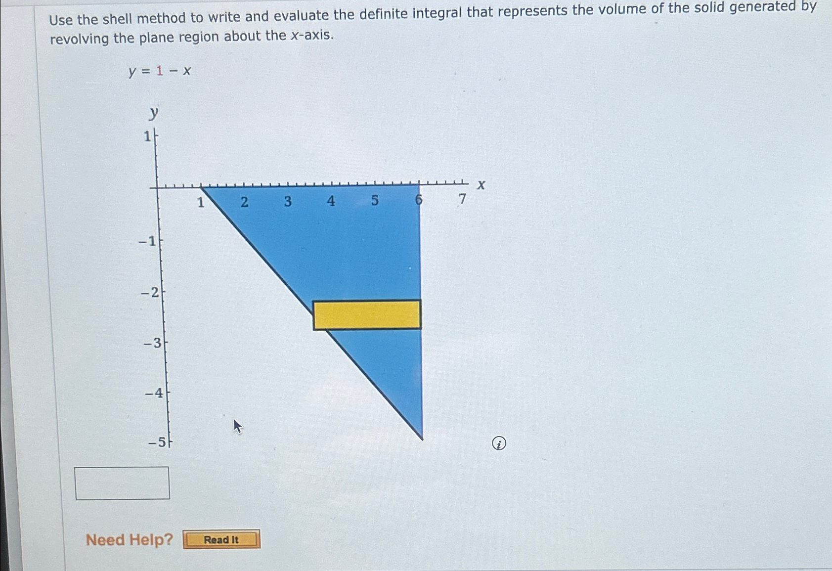 Solved Use the shell method to write and evaluate the | Chegg.com