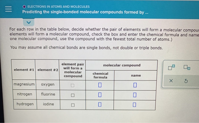 Solved O ELECTRONS IN ATOMS AND MOLECULES Predicting the | Chegg.com