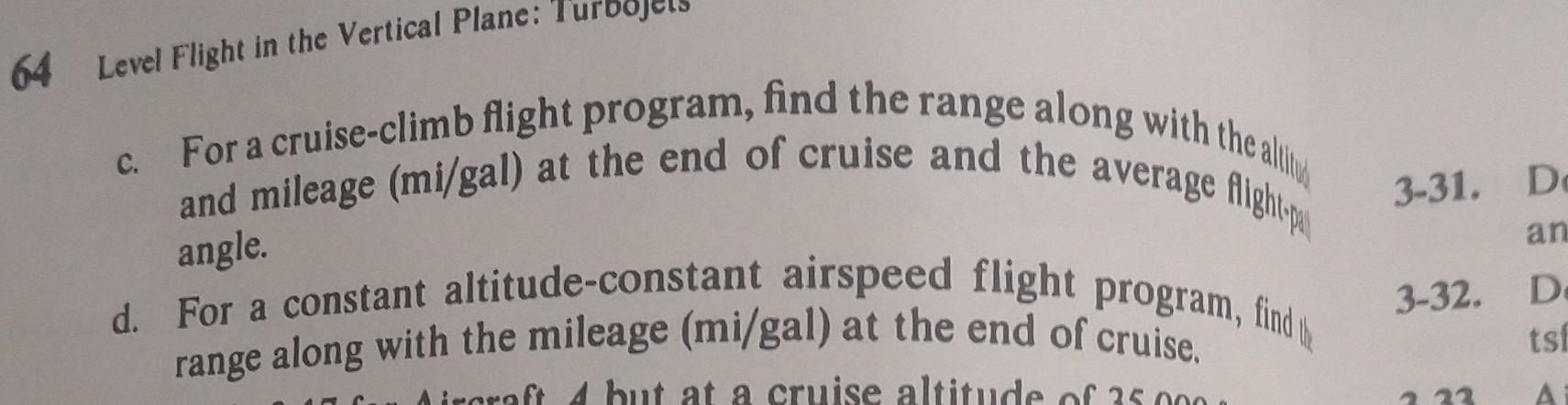 Solved Aircraft A is to cruise at sea level with a tsfc of | Chegg.com