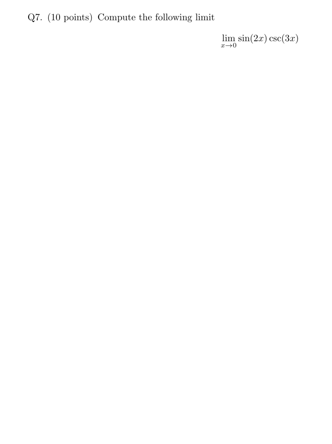 Solved Q7. (10 ﻿points) ﻿Compute the following | Chegg.com