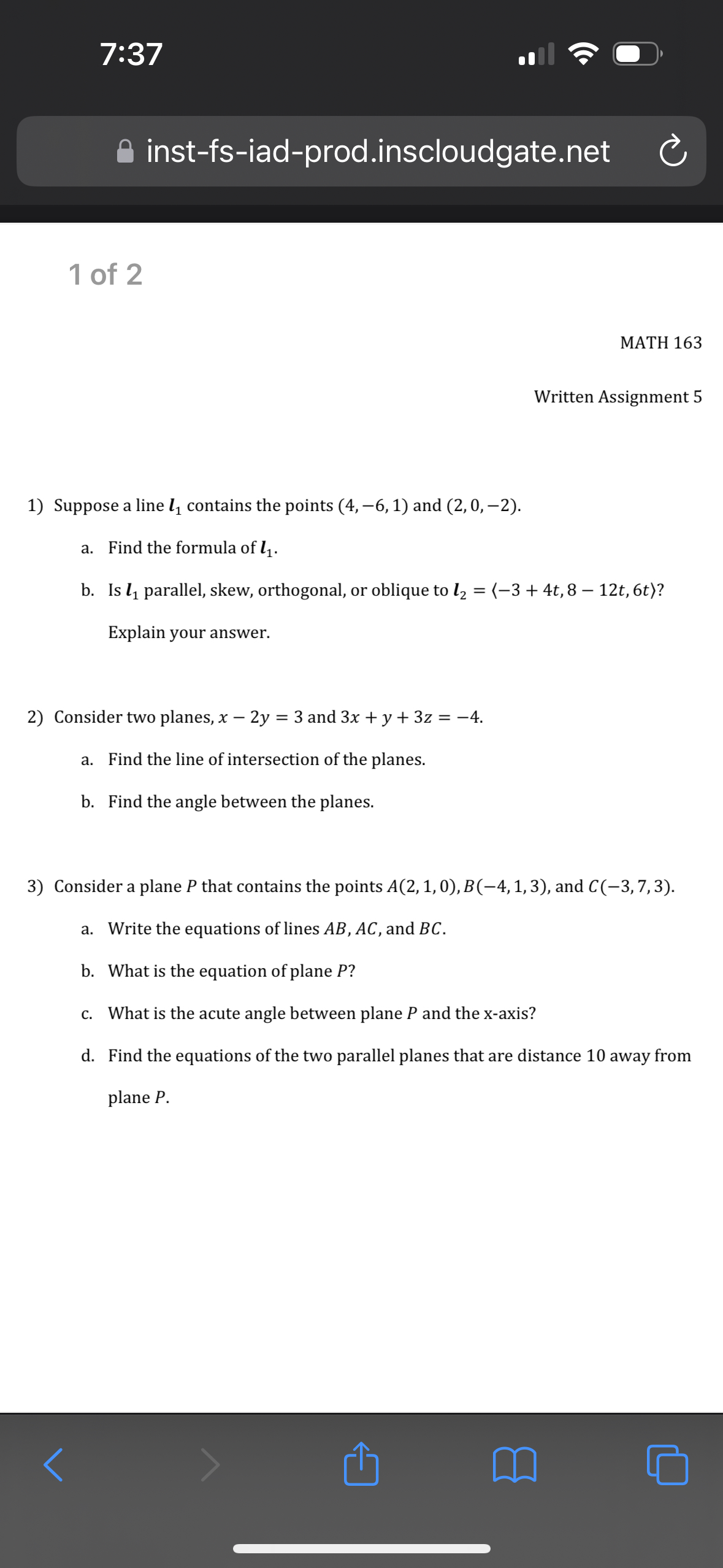 Solved 7:37inst-fs-iad-prod.inscloudgate.net1 ﻿of 2MATH | Chegg.com