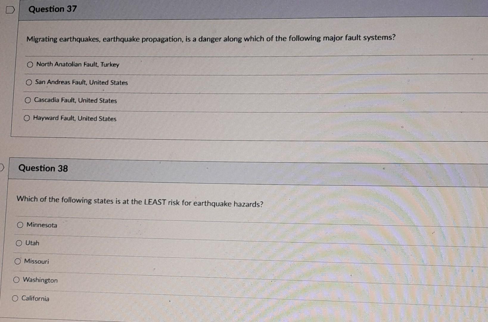 Solved Migrating earthquakes, earthquake propagation, is a | Chegg.com