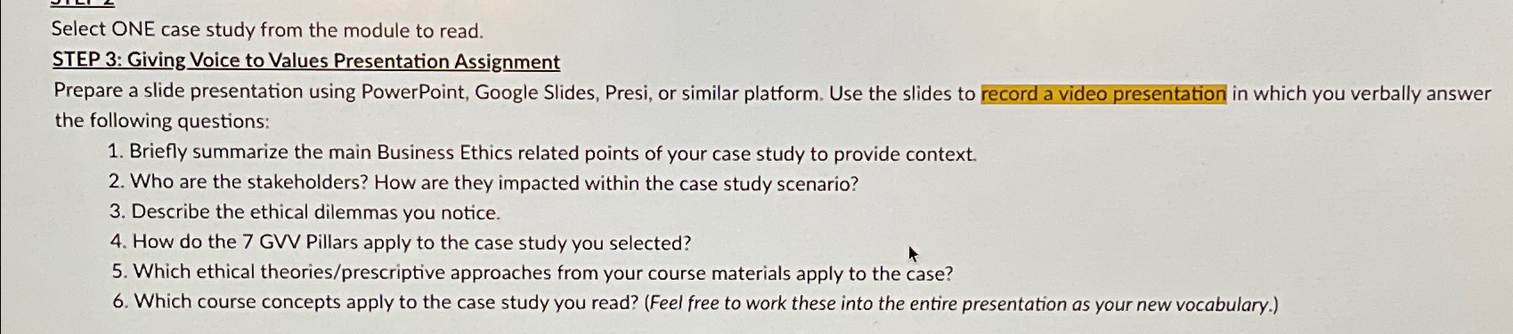 Solved Select ONE case study from the module to read.STEP 3: | Chegg.com