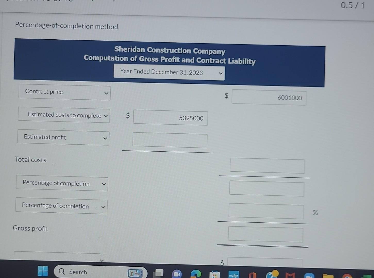 Solved Sheridan Construction Company began operations on | Chegg.com
