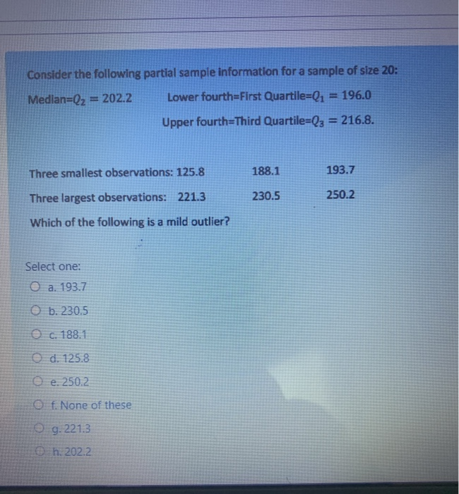 Solved Consider the following partial sample information for | Chegg.com