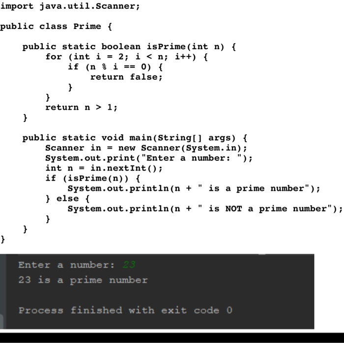 Solved import java.util.Scanner; public class Prime { public | Chegg ...