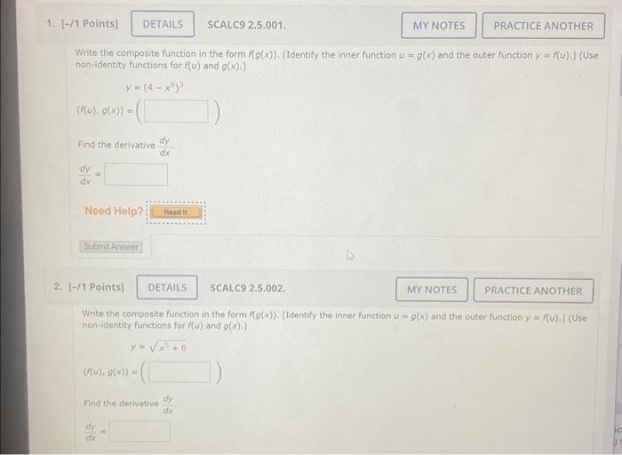 Solved Write the composite function in the form of f(g(x)). | Chegg.com