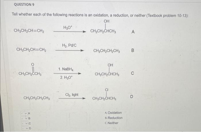 Solved Tell whether each of the following reactions is an | Chegg.com