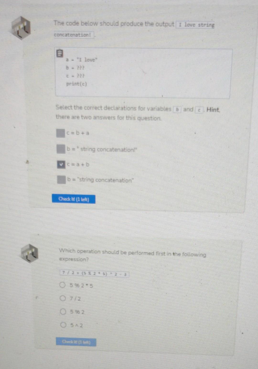 Solved c= P ? print(c) Select the correct deciarations for | Chegg.com