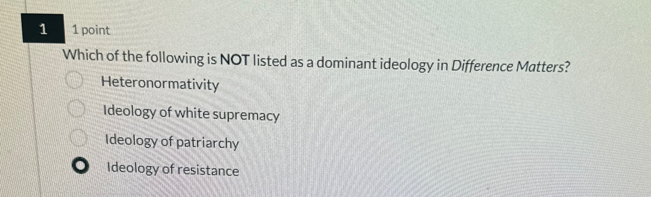Solved 11 ﻿pointWhich of the following is NOT listed as a | Chegg.com