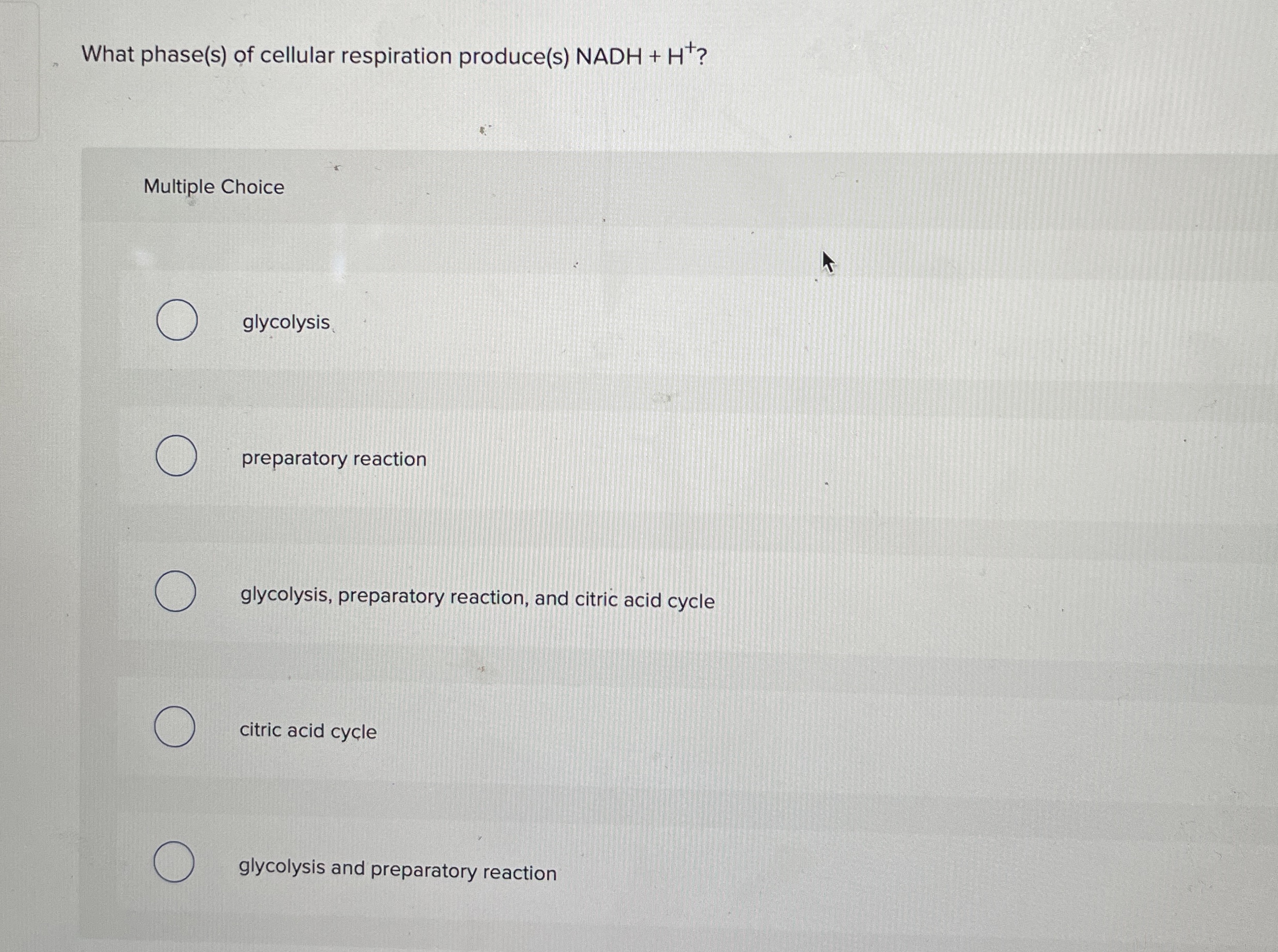 Solved What phase(s) ﻿of cellular respiration produce(s) | Chegg.com