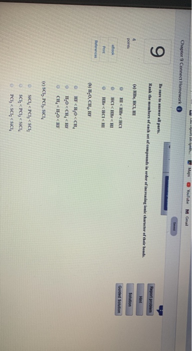 Solved Maps YouTube M Gmail Chapter 9 Connect Homework Herre | Chegg.com