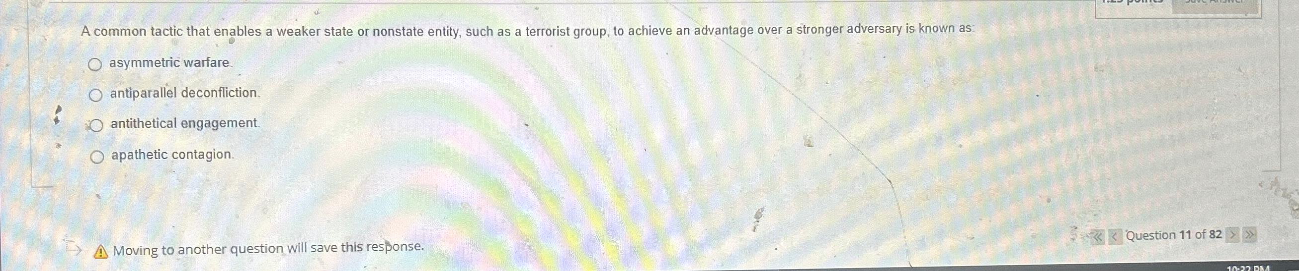 Solved A common tactic that enables a weaker state or | Chegg.com