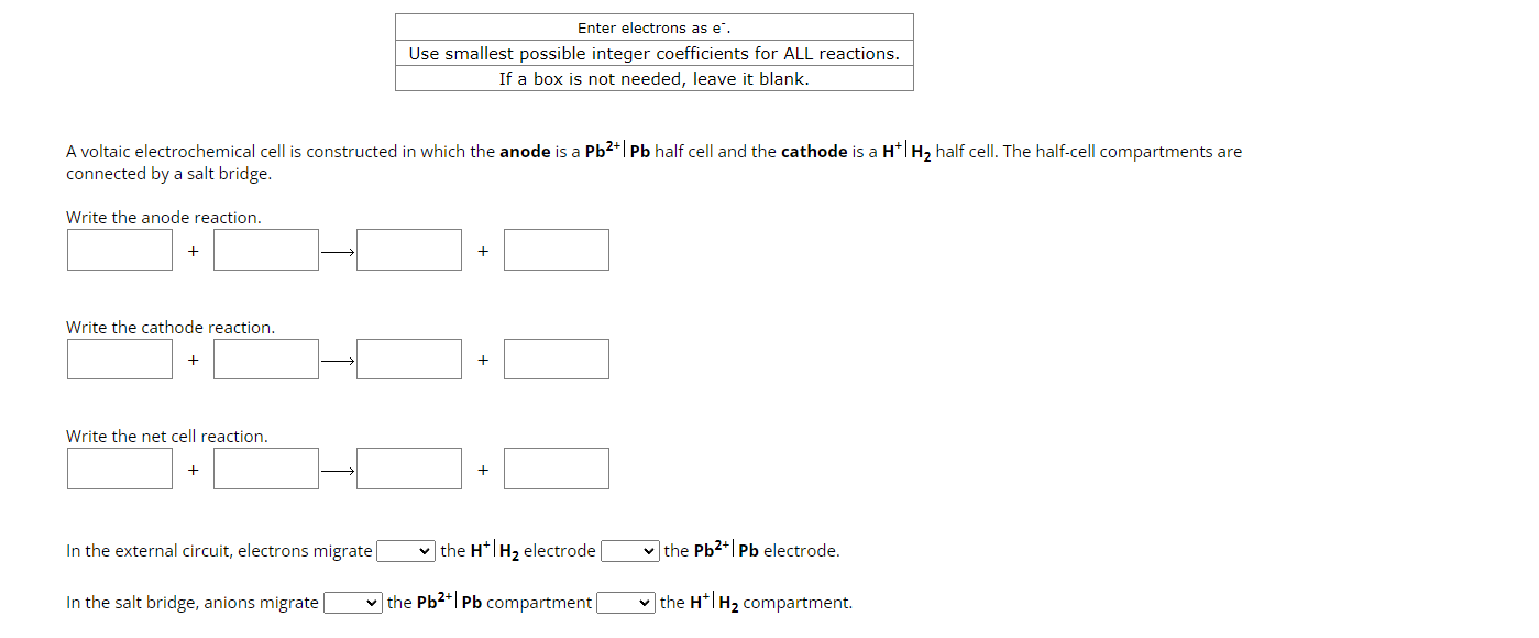 Solved Enter Electrons As E Use Smallest Possible Integer 