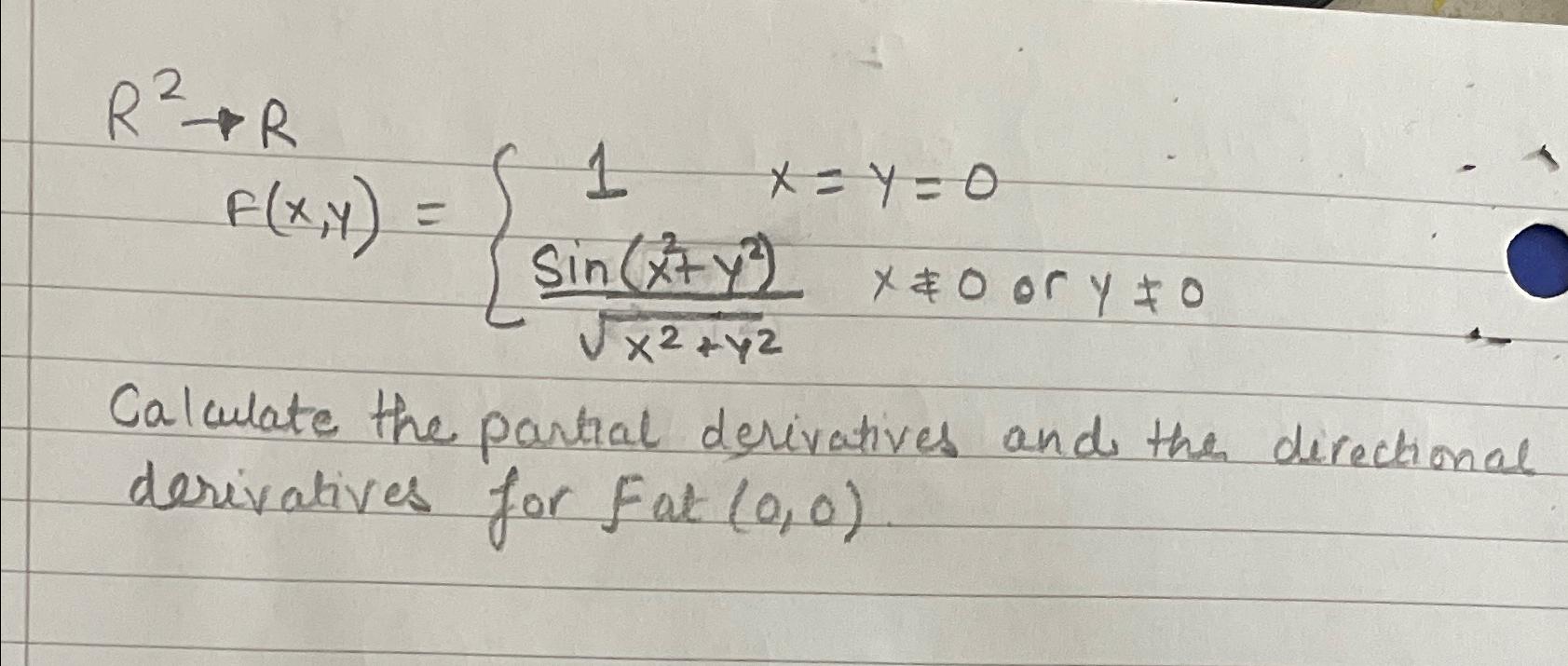 Calculate the partial derivatives and the derectional | Chegg.com