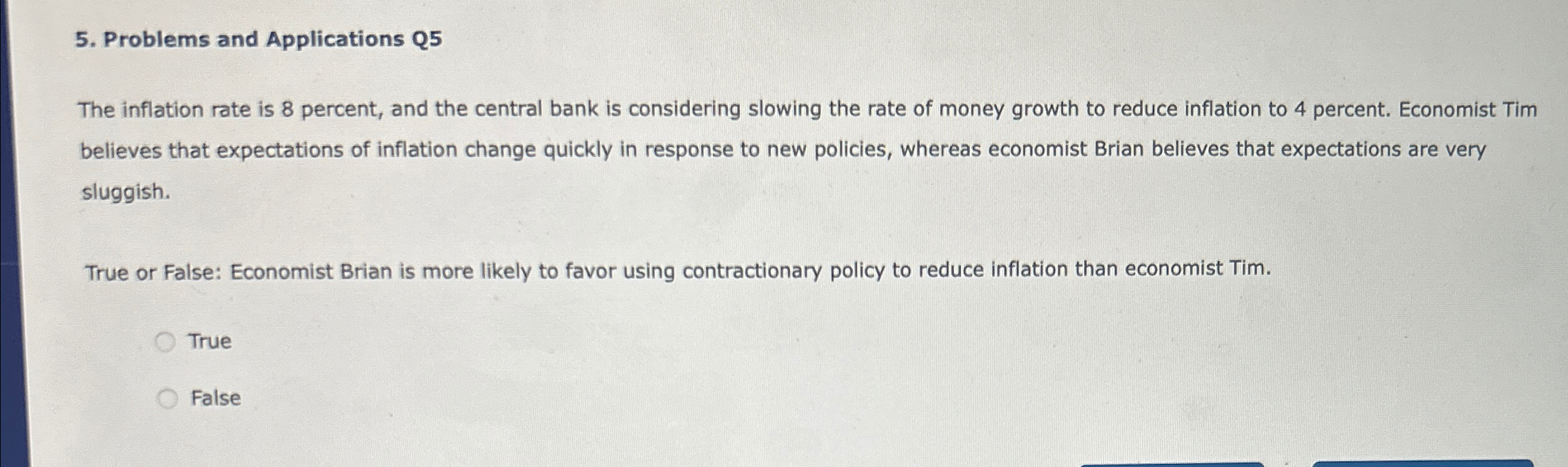 Solved Problems and Applications Q5The inflation rate is 8 | Chegg.com
