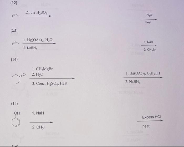 Solved NaBHд, MeOH 1. Na2Cr2O7, H2SO4, H2O 2. CH2OH, Conc. | Chegg.com