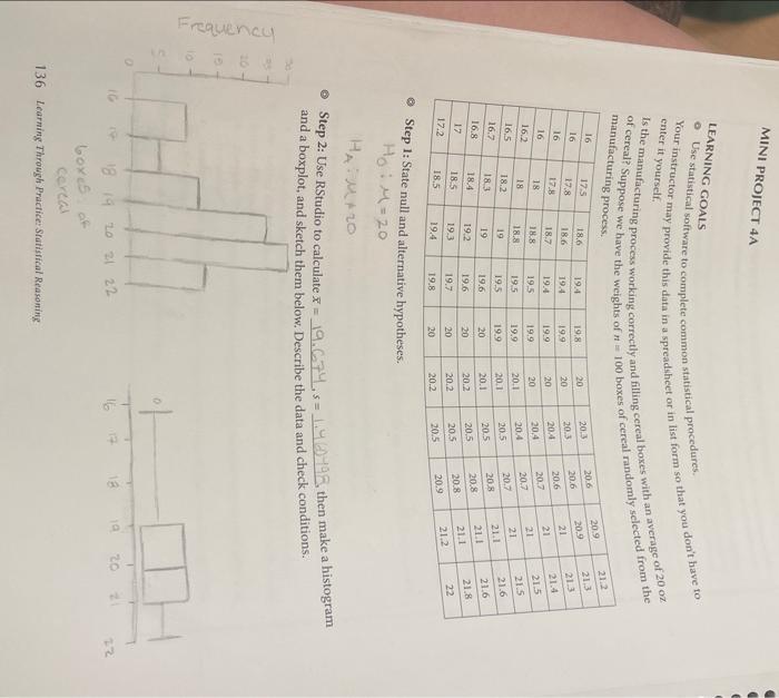 Solved LEARNING GOALS - Use statistical software to complete | Chegg.com