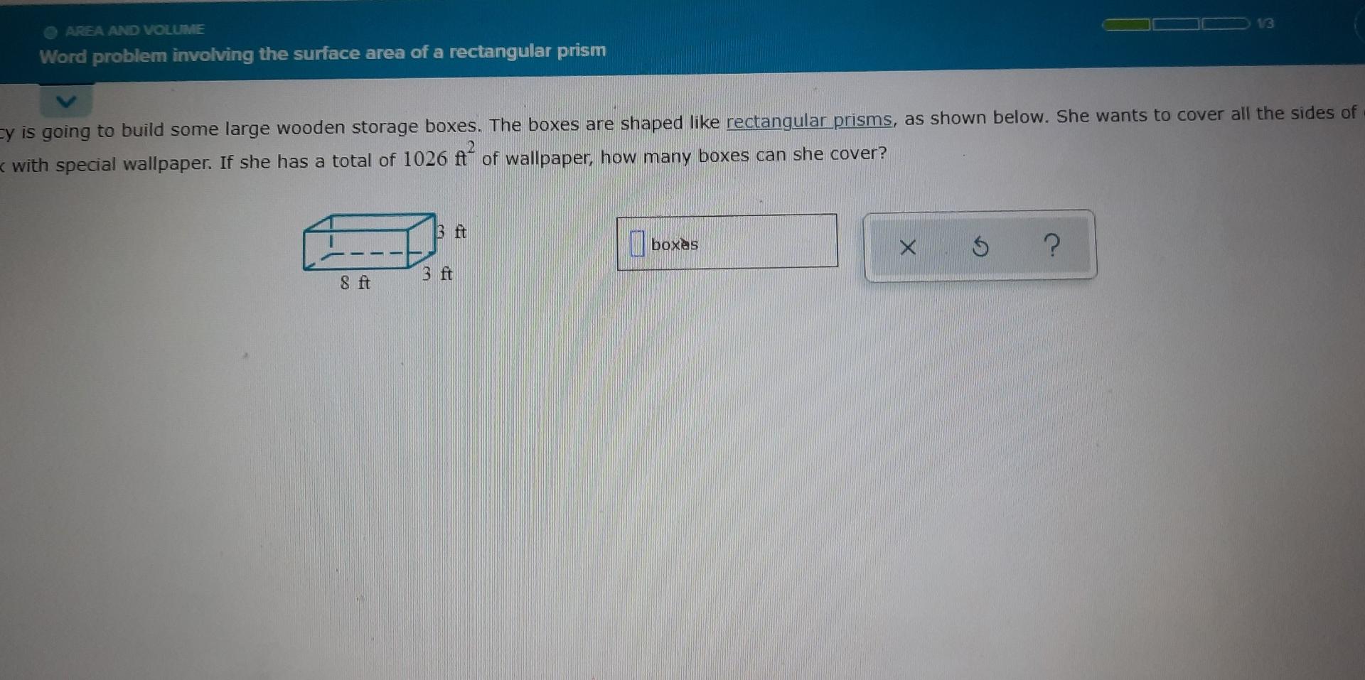 Solved AREA AND VOLUME Word problem involving the surface | Chegg.com