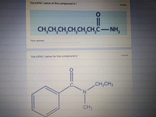 Solved What is the common name of the compound НАС H3C Your | Chegg.com