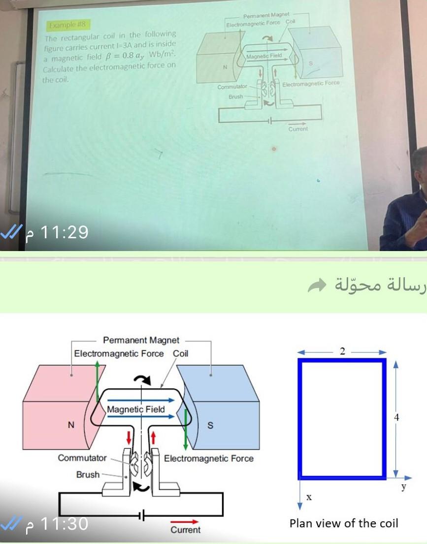 Solved Example \#8 The rectangular coil in the following | Chegg.com