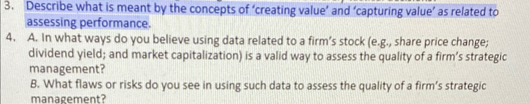 Solved Describe what is meant by the concepts of 'creating | Chegg.com