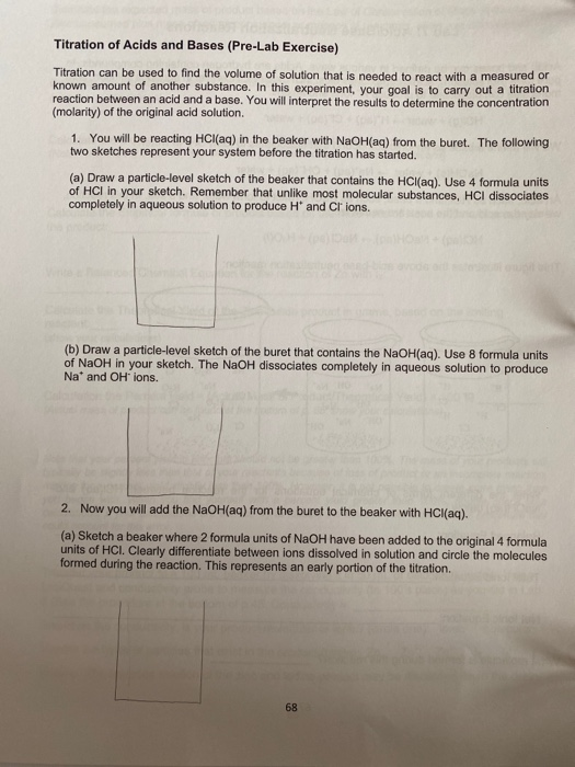 Solved Titration of Acids and Bases (Pre-Lab Exercise) | Chegg.com