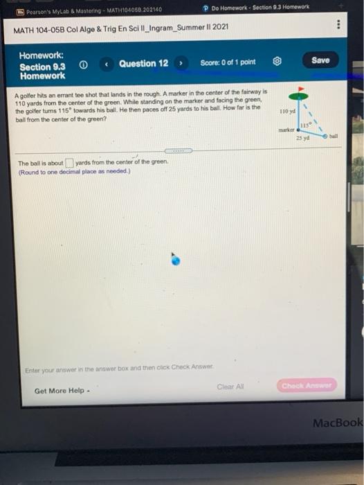 Solved 5 Pearson's Mylab & Mastering - MAT1104050 202140 Do | Chegg.com