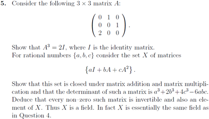 Solved Consider the following 3 x 3 matrix A: Show that A3 | Chegg.com